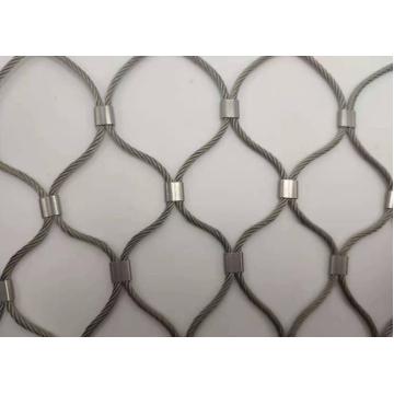 Quality Knotted Flexible Stainless Steel Cable Netting AISI 316 18x18cm Opening for sale
