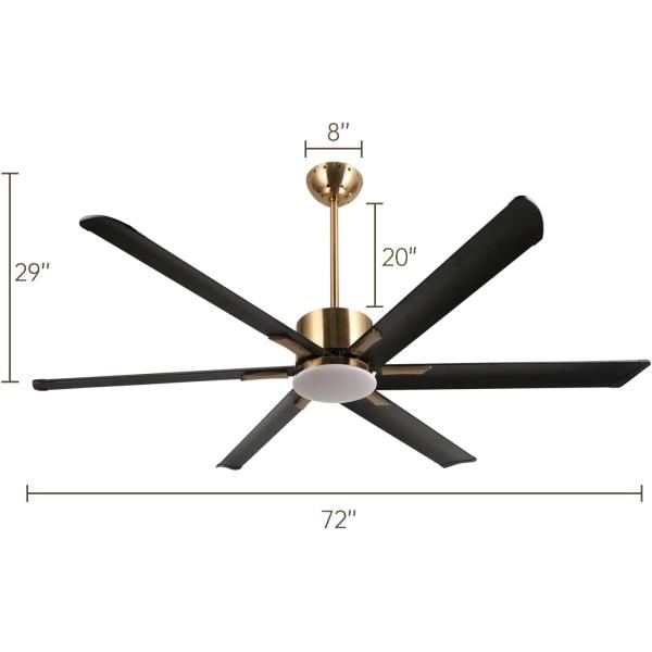 Quality 72 Inch Modern Smart Ceiling Fan with Light in White ABS for sale
