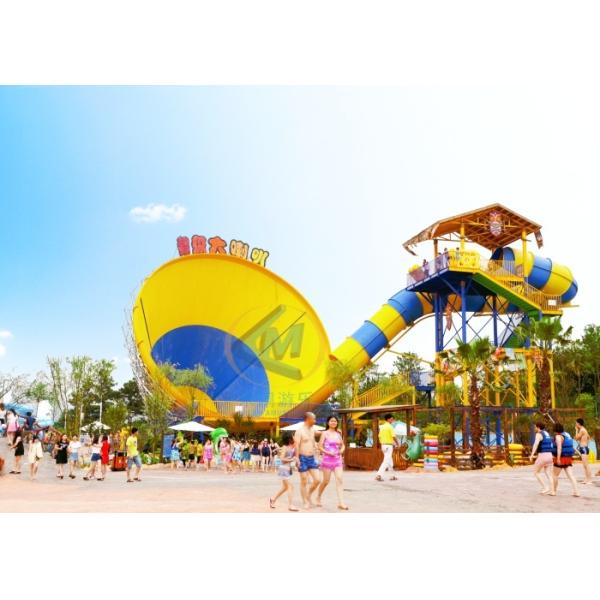 Quality Big Tornado Water Park Slide Attractive Water Slide For Pool Challengeable More Than 15m Height for sale