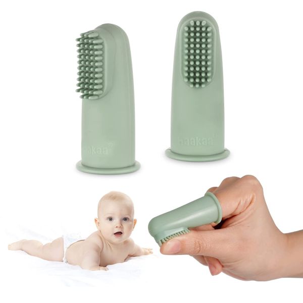 Quality Baby Tooth Cleaning Silicone Finger Brush For Newborn Infants 360 Degree 3.5g for sale