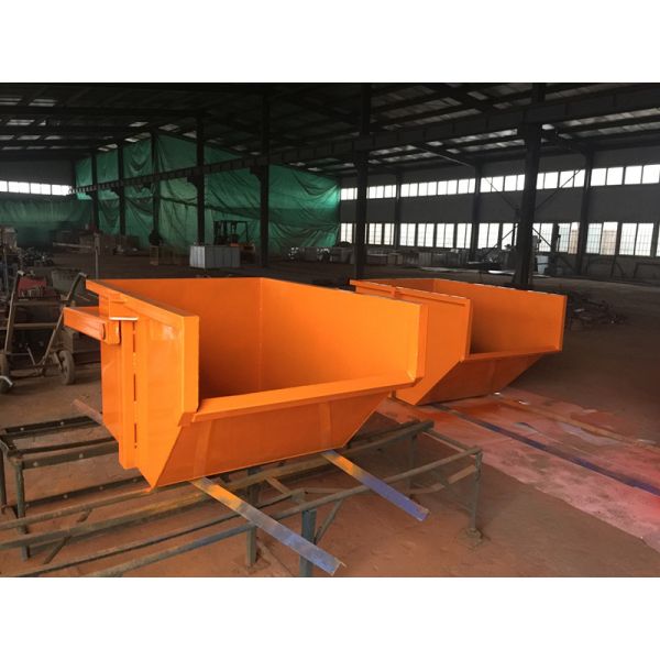 Quality 1 Yard Crane Boat Skip 3000lbs Self Dumping Skip Pan For Solid Waste for sale