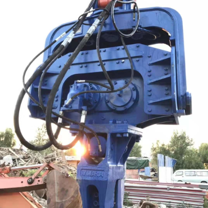 Quality Hydraulic Pile Driver For Excavators - Blue Design With Larsen Steel Sheet Pile for sale