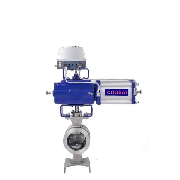 Quality Pneumatic Operated Wafer Type DN75 Segment Ball Valve for sale