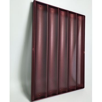 Quality 5 Rows Non Stick Baguette Baker Pan Food Contact Safe heat resisitant for sale