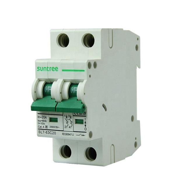 Quality SL7-63 C16 2Pole 63Amp 6kA Miniature Circuit Breaker for sale