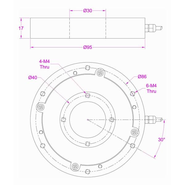 Quality Low Profile Hollow Type Reaction Torque Sensor Flange-to-flange mounting for sale