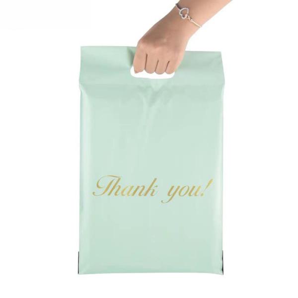 Quality 10x13 Inch Handle Compostable Mailing Bags Adhesive Thick Waterproof PE Poly for sale