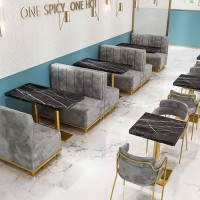 Quality Customizable Modern Luxury Velvet Booth Sofa Durable Restaurant Booth Seating for sale