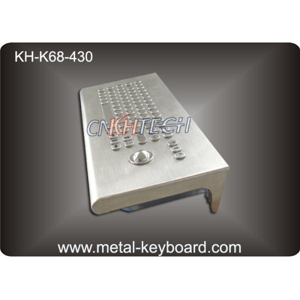 Quality 70 Keys Ruggedized Keyboard , Stainless Steel Access Kiosk Keyboard with for sale