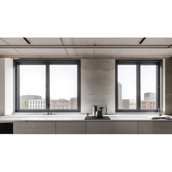 Quality Commercial Aluminum Frame Sliding Glass Window Lightweight Soundproof for sale
