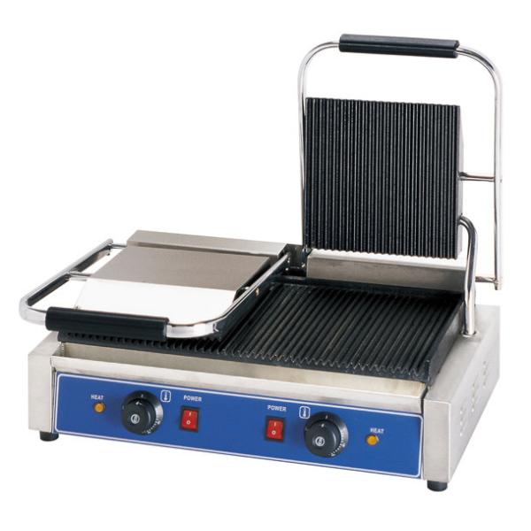Quality Electric Restaurant Cooking Equipment Double Contact Grill Griddle Sandwich for sale