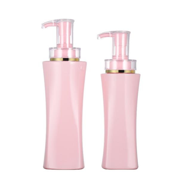 Quality Wholesale 350ml 500ml Luxury Pink Square Airless Refillable Shower Gel Empty for sale