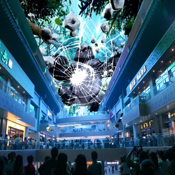 Quality Interactive Projection Sky Screen Immersive Projector For Shopping Mall for sale