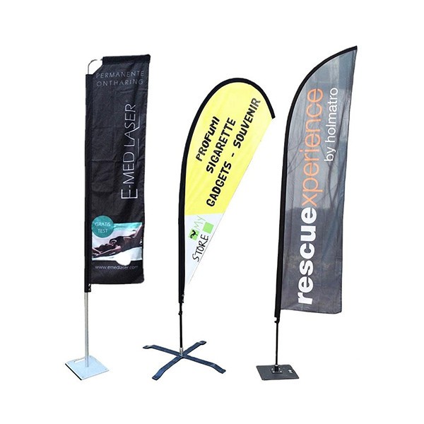 Quality Beach Teardrop Feather Flags For Custom Outdoor Advertising for sale