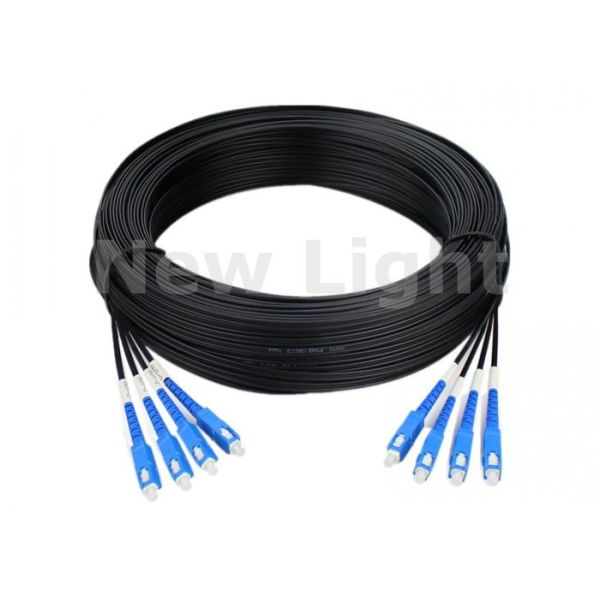 Quality 100M Length G657A 4 Core SC Fiber Optic Cable Singlemode Duplex for High-Speed for sale