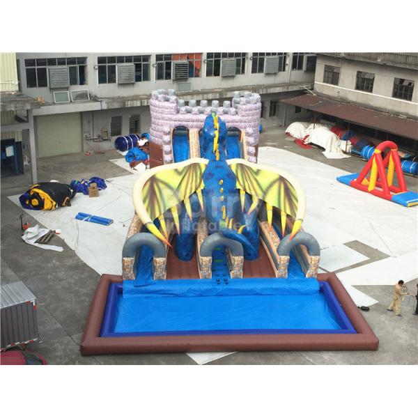 Quality Industrial Commercial Grade Dragon Big Inflatable Water Slides 15*11*8m for sale