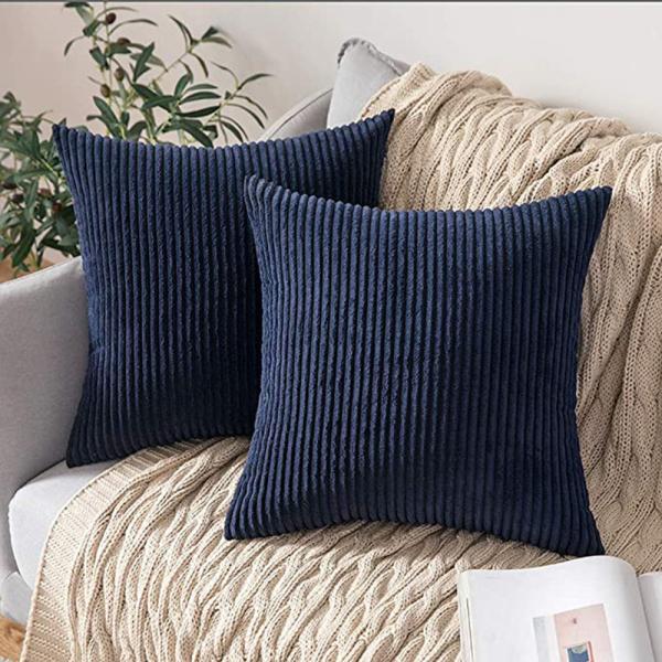 Quality Car Solid Pattern Corduroy Decorative Square Throw Pillow Cover Cushion for sale