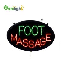 Quality OEM Touch Screen LED Neon Foot Massage Open Sign with Animation and Power On/Off for sale