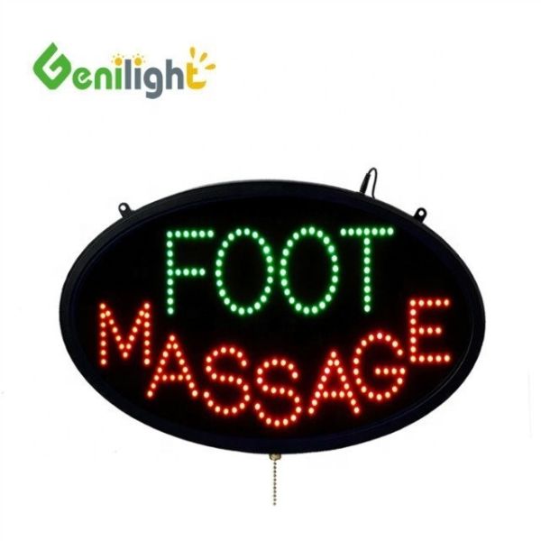 Quality OEM Touch Screen LED Neon Foot Massage Open Sign with Animation and Power On/Off for sale