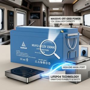Quality 12V 100AH LiFePO4 Camper Van Lithium Battery 1280Wh Compact Deep Cycle for for sale