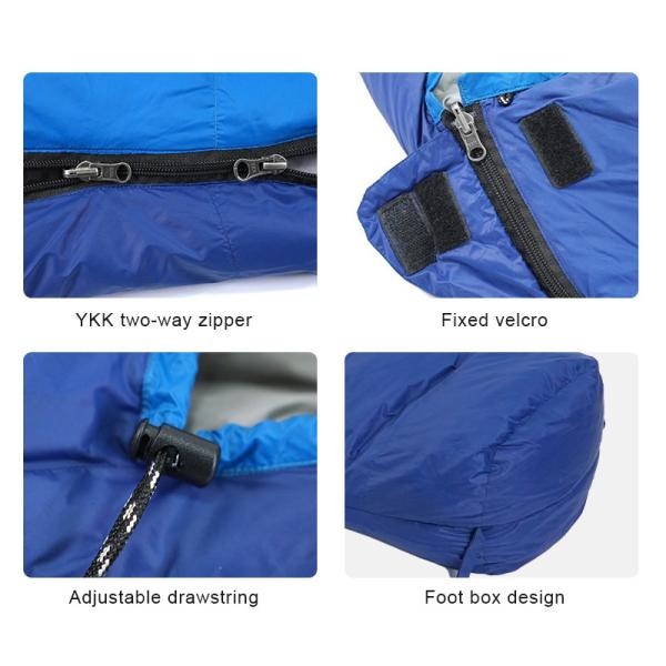 Quality Lightweight Mummy Camping Sleeping Bags Down Mummy Bag For Backpacking for sale