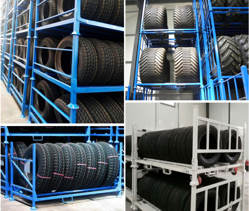 Pallet Stacking Rack For Tire Warehouse Storage Tire Rack