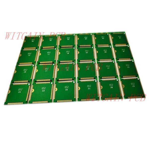Quality Rigid 4 Layer PCB Half Hole Finished Thickness 0.8MM Green Solder Mask for sale