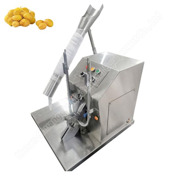 Quality Semi Automatic Onion Mesh Bag Packing Machine Fruit Net Bag Packing Machine 50 for sale