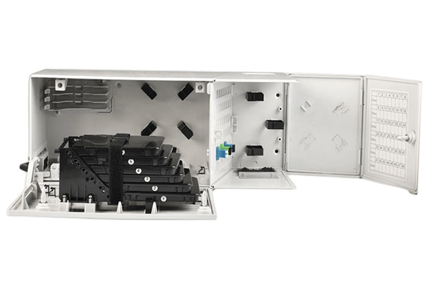 Quality 48 Core Fiber Termination Box SCAPC Adapters Ethernet Terminal Box 48 Splices for sale