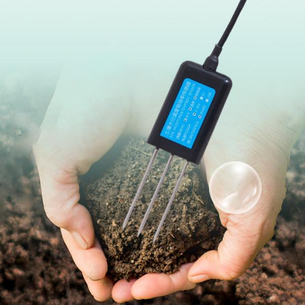 Quality 3 in1 Soil Moisture Temperature EC Conductivity Sensor IP68 RS485 Soil Meter for sale