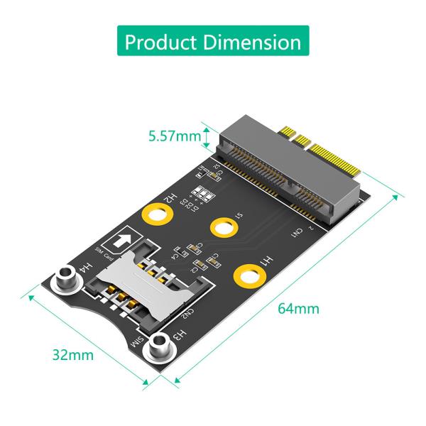 Quality Mini PCI-E to M.2(NGFF ) key A/E Adapter With SIM card Slot for WiFi/WWAN/LTE for sale