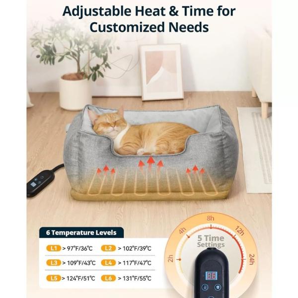 Quality Chew Proof Pressure Activated Pet Smart Beds UL Certified Adjustable Temperature for sale