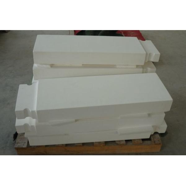 Quality High Al2O3 and SiO2 Content % Quartz Ceramic Pieces for Float Glass Kiln Gate for sale
