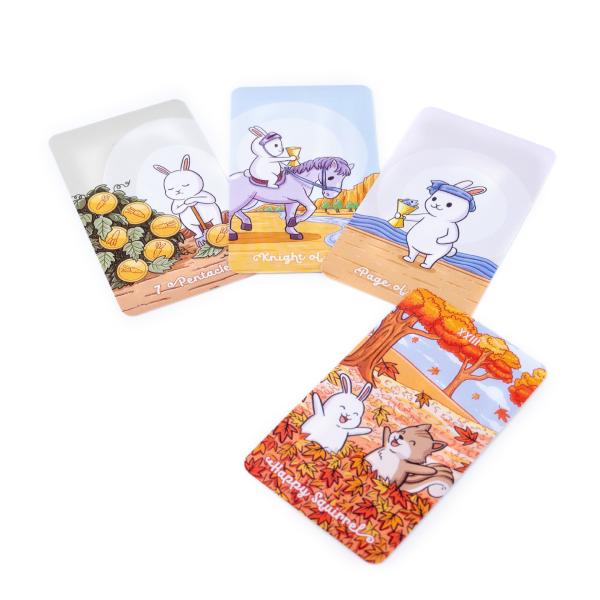 Quality Chubby Bun Rabbit Tarot Game Card Printing In Panton Colors for sale