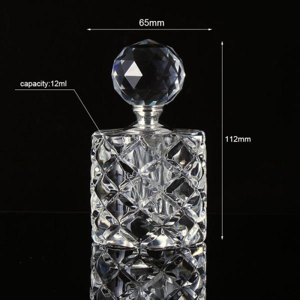 Quality 12ml Vintage Perfume Bottles Customized Etch Arabic Attar Crystal Essential Oil for sale