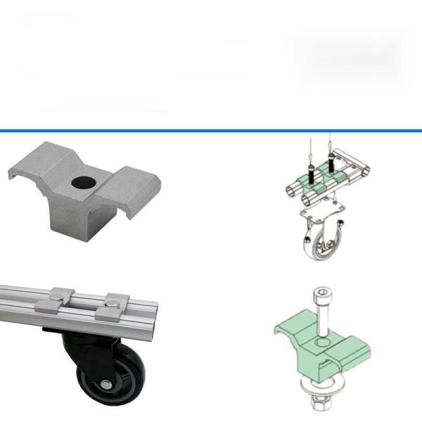 Quality DYE28-01 Castor Wheel Mounting Base Wheel Support Bracket For Lean Rack System for sale