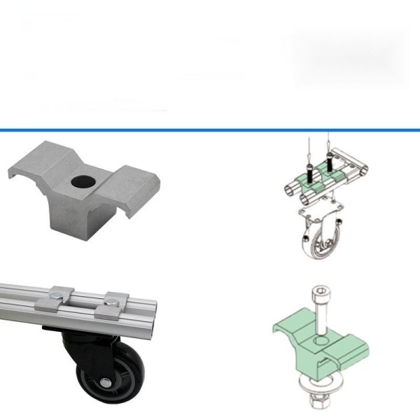 Quality DYE28-02 Castor Wheel Mounting Base Wheel Support Bracket For Lean Rack System for sale