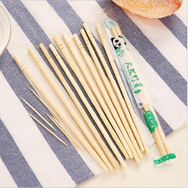 Quality Custom Logo Round Bamboo Chopsticks Disposable for sale