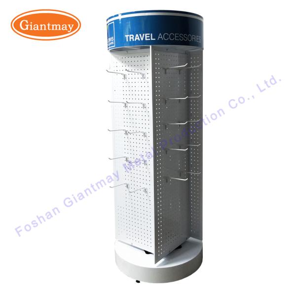 Quality Jewelry Floor Standing Hooks Light Rotating Display Stand for sale