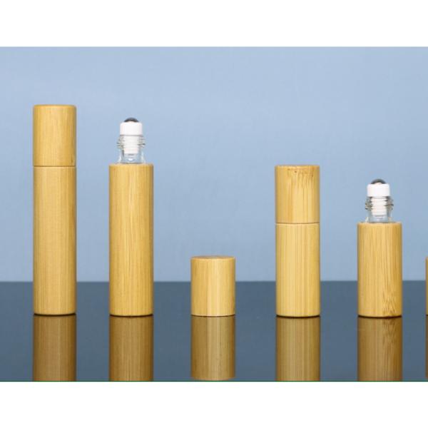 Quality 1ml 3ml 5ml 10ml Bamboo Wood Roller Bead Bottle Cover Essential Oil Perfume for sale