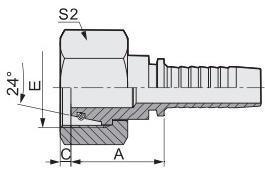 20411 ISO 2151-DIN 3865 Metric Female 24 Degree Cone O-Ring Light Type Fittings