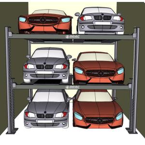 Quality AA4C Big+small 8 Posts 6 Cars Parking Lift 2+2 Triple Auto Parking Lift Auto for sale