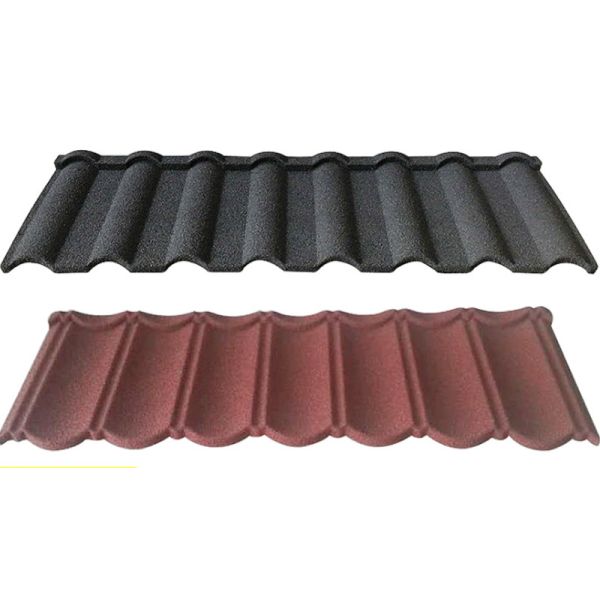 Quality 1340mm*420mm*0.4mm Windproof Stone Coated Steel Roofing Sheet for Buildings Manufacture 0.35mm/0.5mm Thickness for sale