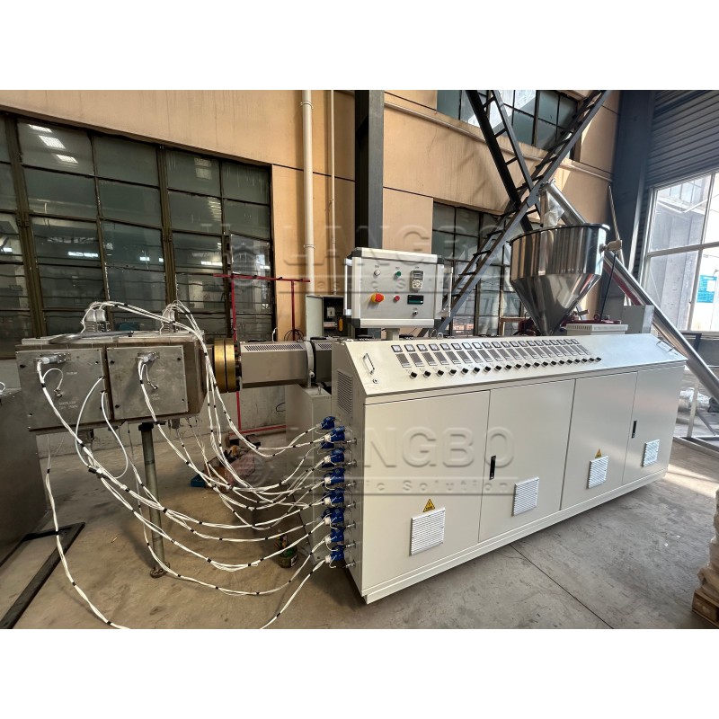 Single screw extruder for plastic profile production line