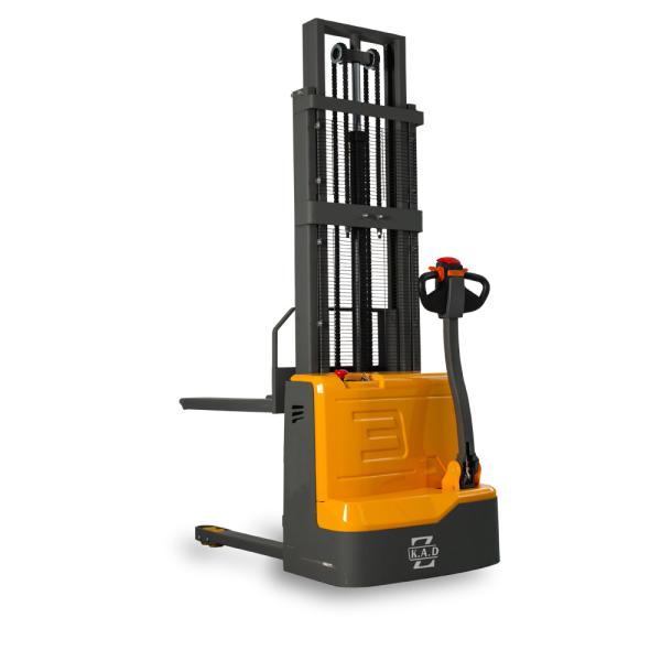 Quality 1.5 Ton 500mm Electric Platform Stacker 24V 3m Walk Behind Pallet Stacker for sale