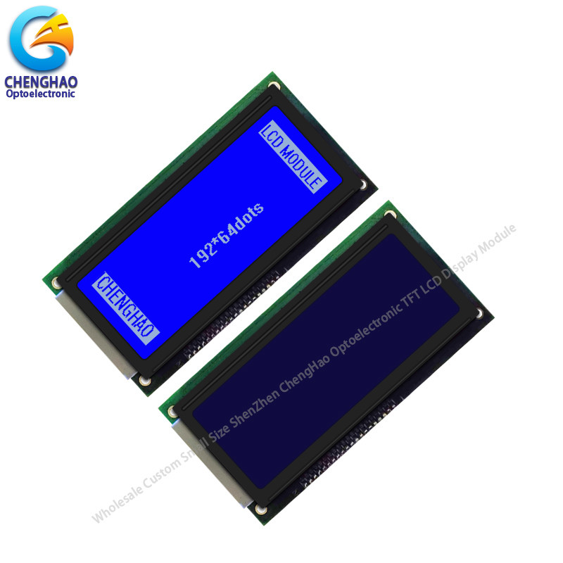 Quality 192x64 Dot Matrix Graphic LCD Displays Blue Backlight 3.3v / 5.0v Monochrome LCD for sale