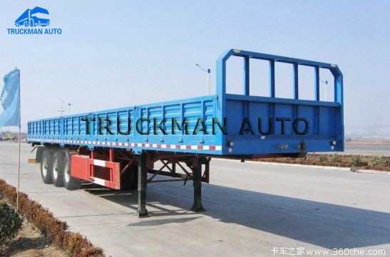 Quality Side Wall 12.5m Cargo Semi Trailer Q345 Steel With Jost Brand Support Leg for sale