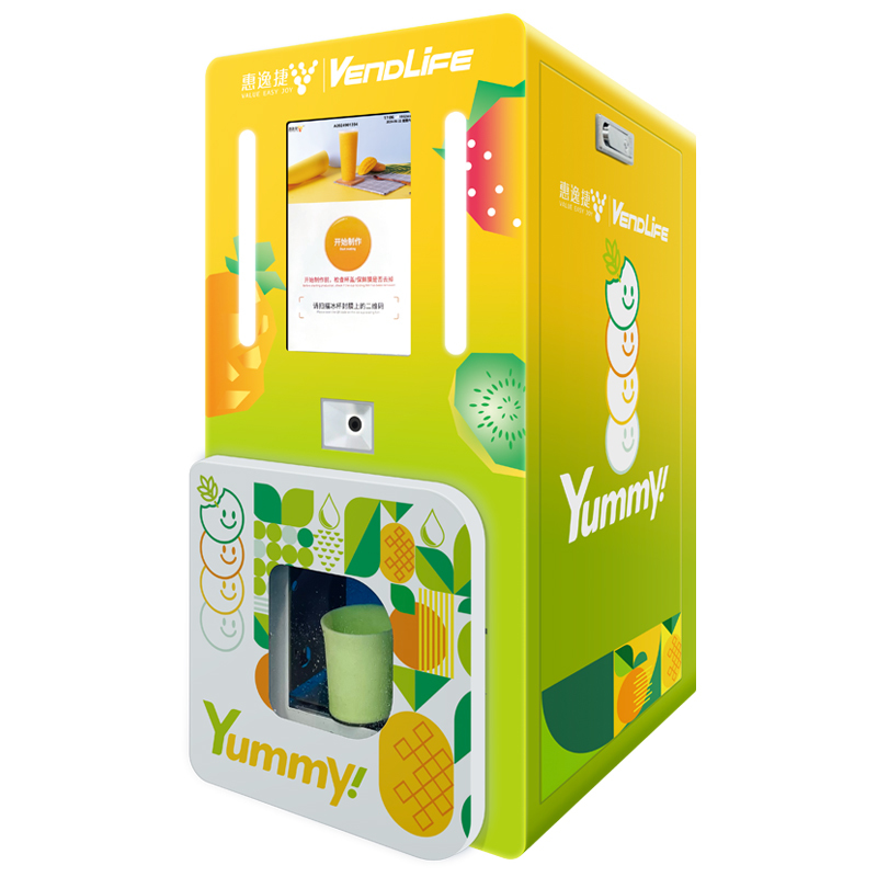 Quality 24 Hour Commercial Fresh Fruit Smoothie Vending Machine Kiosk with QR Code for sale