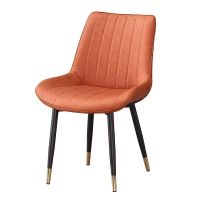 Quality Modern Design Elegant Upholstery Dining Chairs with Metal Legs and PU Leather for sale