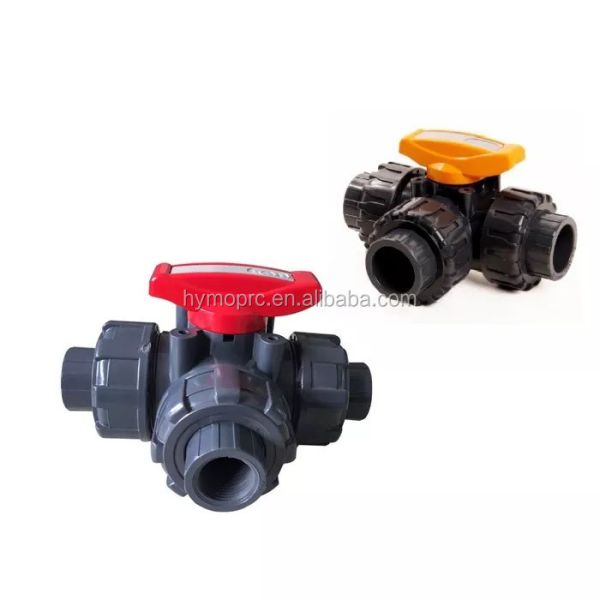 Quality 1 Inch 3 Way PVC True Union Ball Valve with ABS Handle from Manufacture for sale